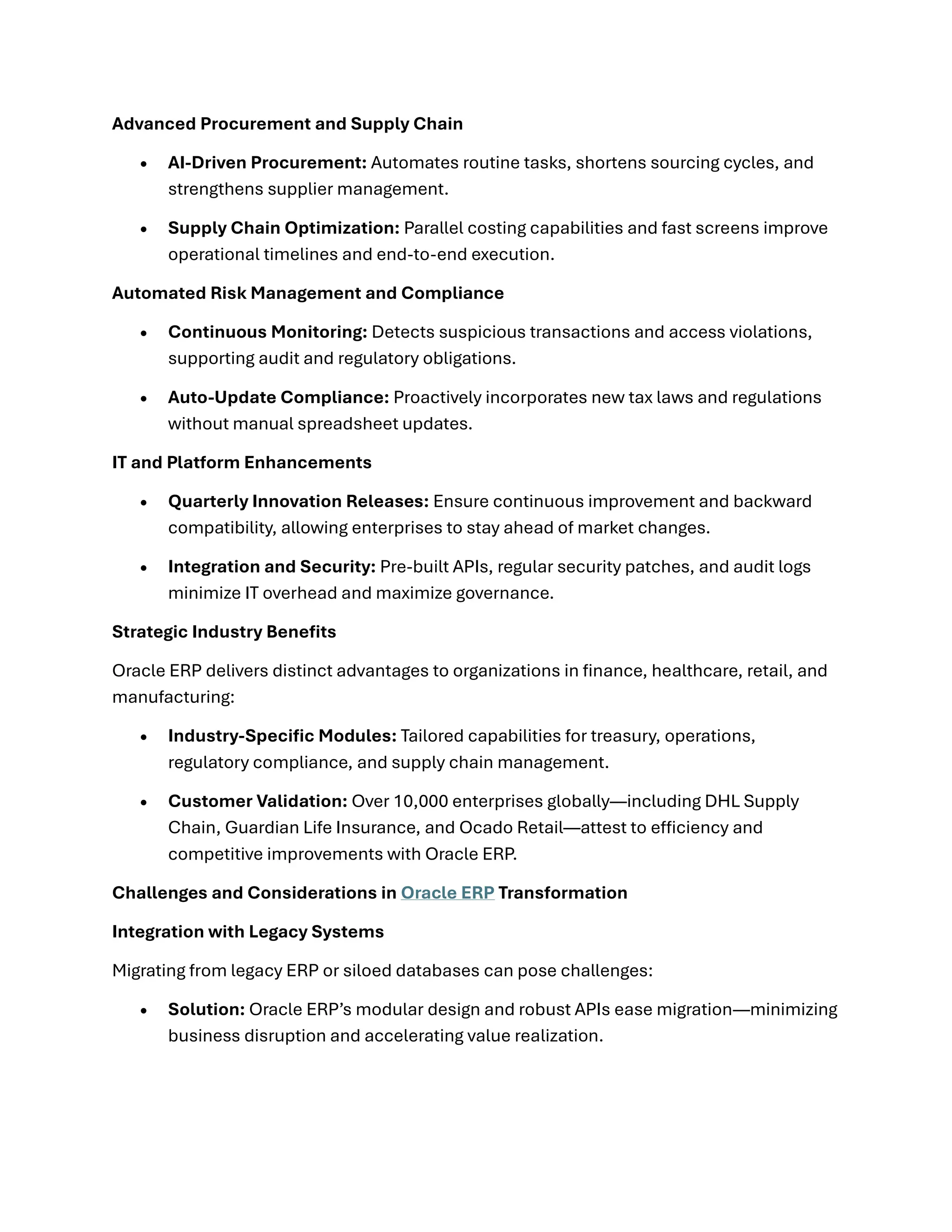 Oracle ERP: Redefining Enterprise Agility and Intelligence in 2025 | PDF