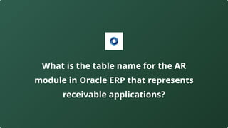 Oracle ERP Flashcards for AR PO RECEIPTs | PPTX