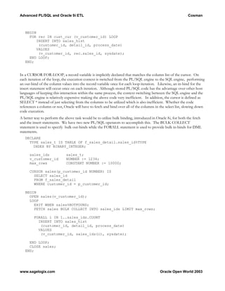 Oracle etl openworld | PDF