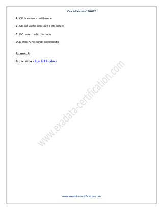 Oracle Exadata Exam Dump | PDF