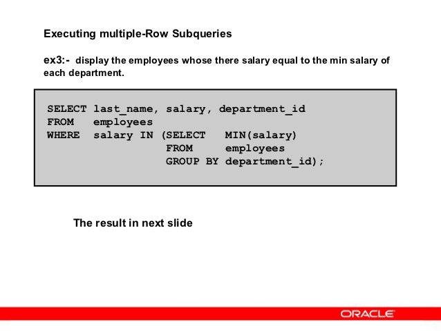 Oracle examples