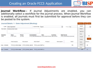 Oracle fccs creating new application | PDF