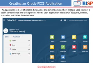 Oracle fccs creating new application | PDF