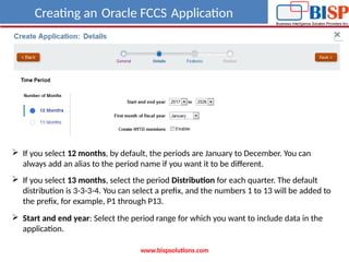 Oracle fccs creating new application | PDF