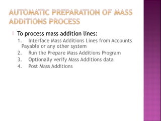 Oracle fixed assets | PPT