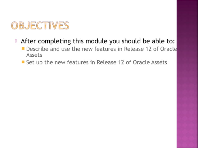 Oracle Fixed Assets Ppt