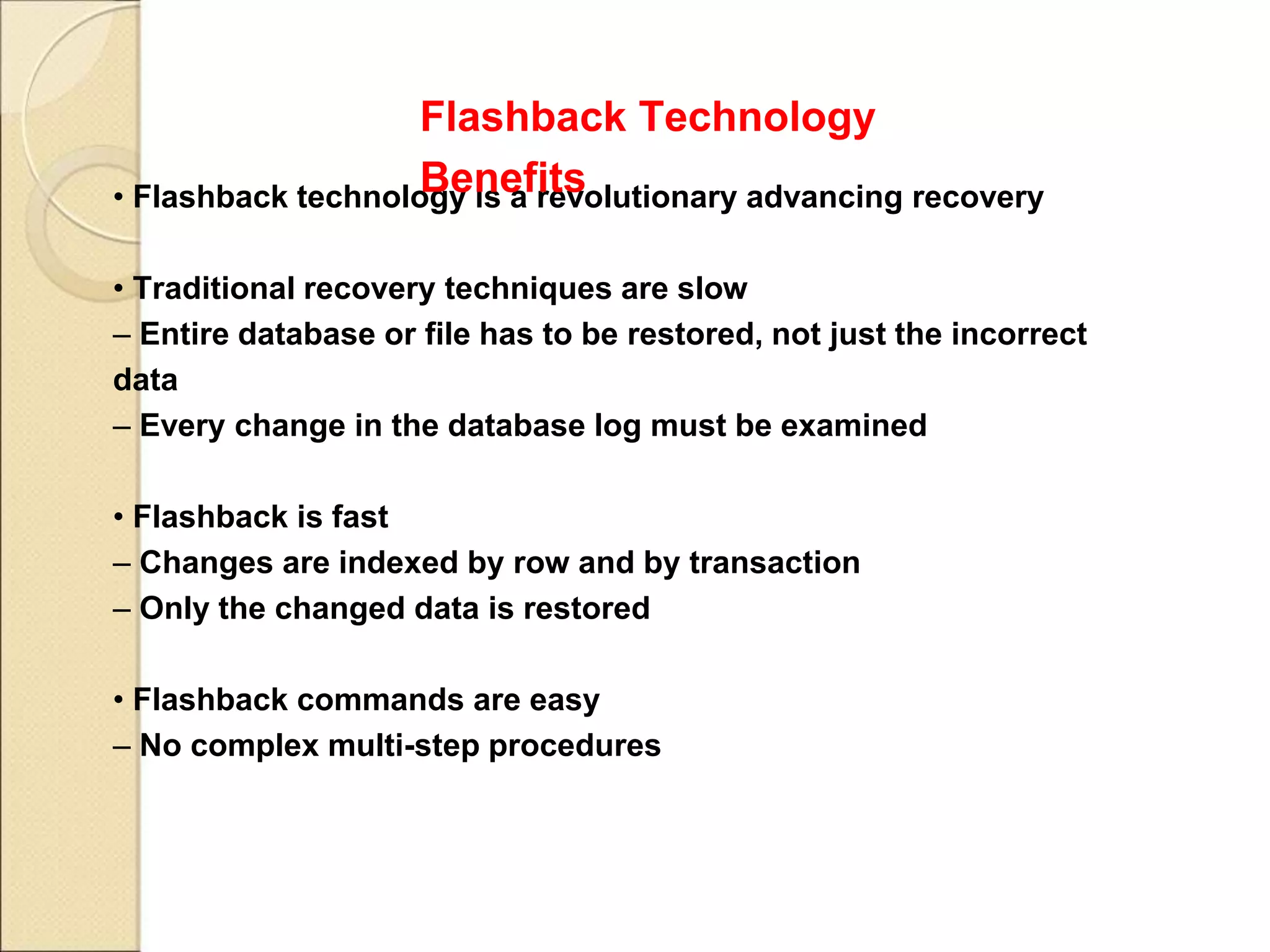 Oracle flashback | PPTX