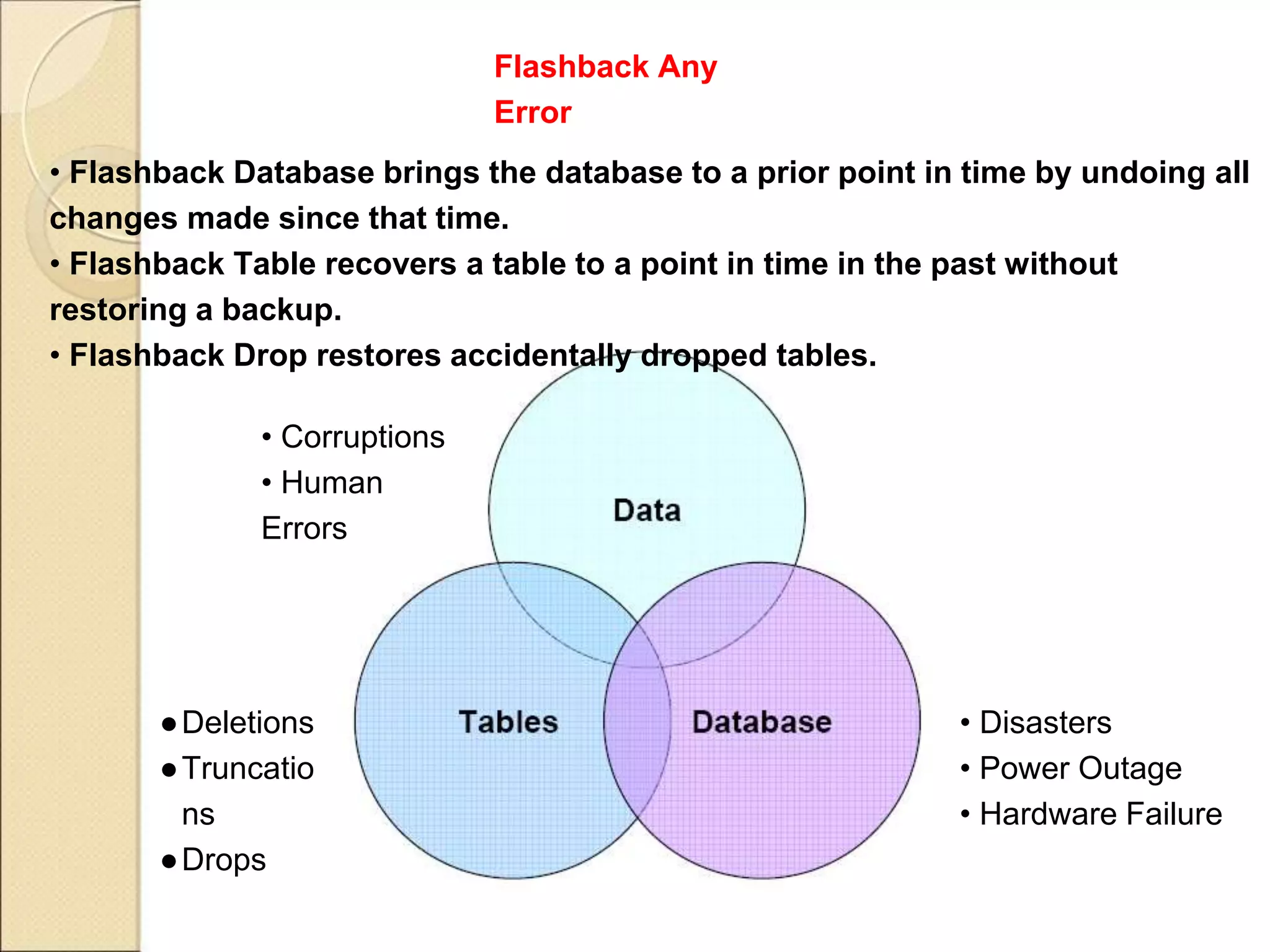 Oracle flashback | PPTX