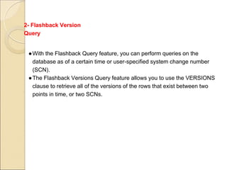 Oracle flashback | PPTX