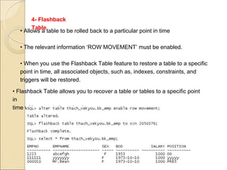 Oracle flashback | PPTX