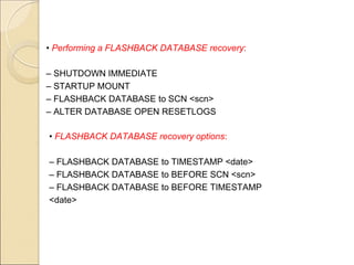 Oracle flashback | PPTX