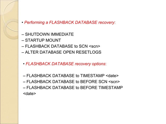 Oracle flashback | PPTX