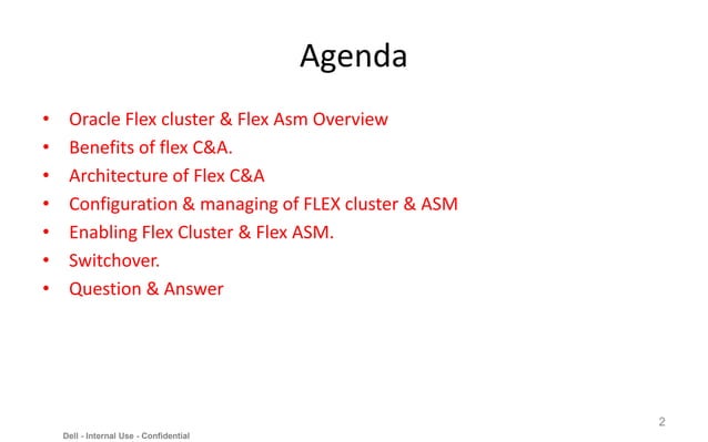 Oracle flex asm & flex cluster | PPTX | Cloud Computing | Internet