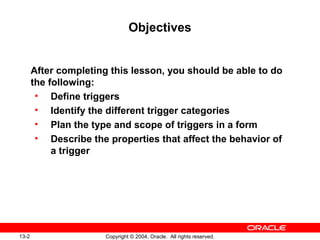 Oracle forms les013 | PPT