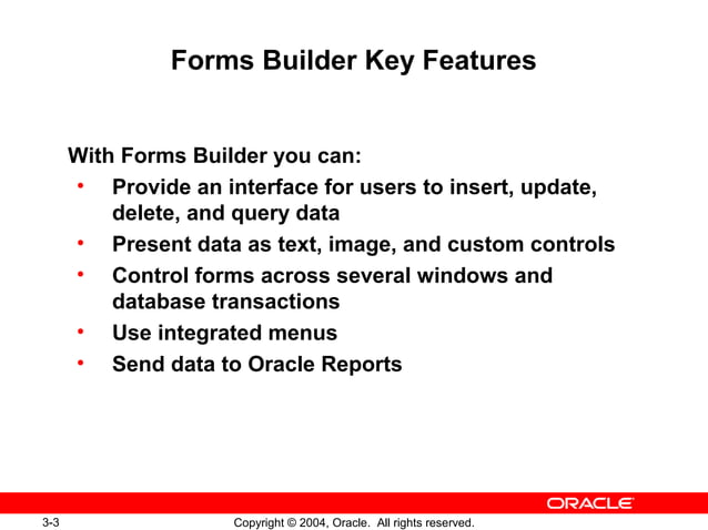 Oracle forms les03 | PPT
