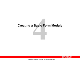 Oracle forms les04 | PPT