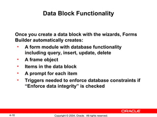 Oracle forms les04 | PPT