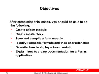 Oracle forms les04 | PPT