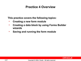 Oracle forms les04 | PPT
