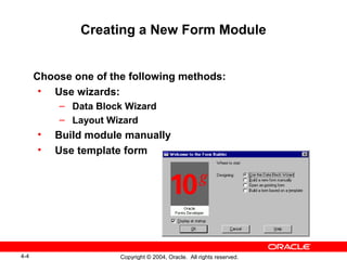Oracle forms les04 | PPT
