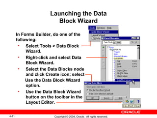 Oracle forms les04 | PPT