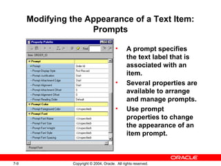 Oracle forms les07 | PPT