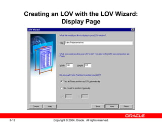 Oracle forms les08 | PPT
