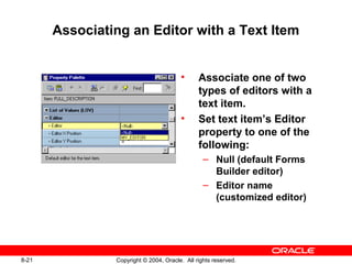 Oracle forms les08 | PPT