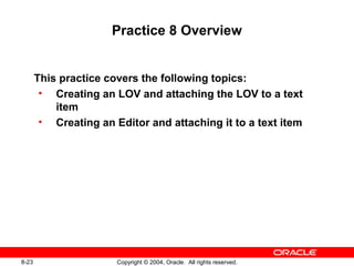 Oracle forms les08 | PPT