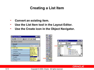 Oracle forms les09 | PPT