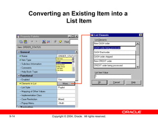 Oracle forms les09 | PPT