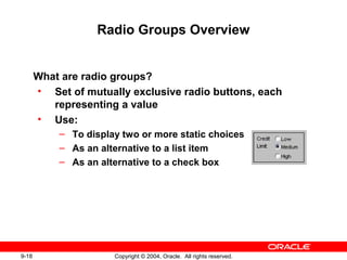 Oracle forms les09 | PPT