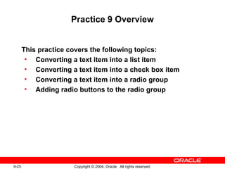 Oracle forms les09 | PPT