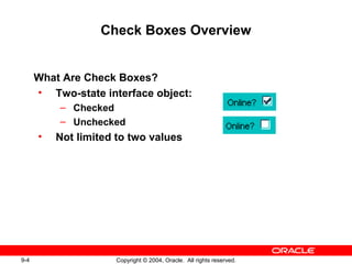 Oracle forms les09 | PPT