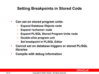 Oracle forms les15 | PPT | Databases | Computer Software and Applications
