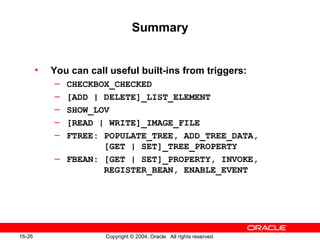 Oracle forms les16 | PPT
