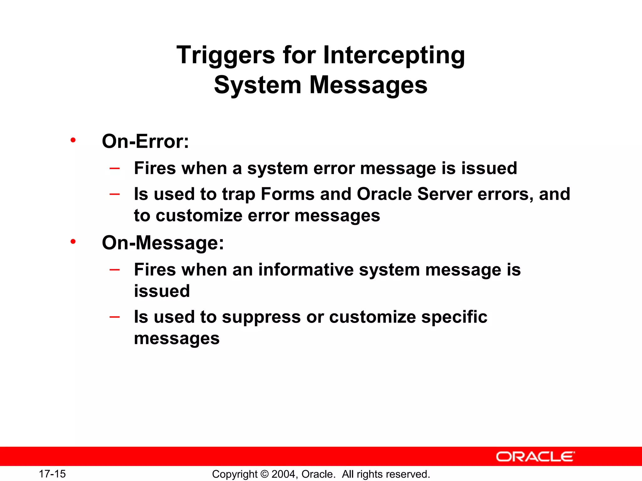 Oracle forms les17 | PPT