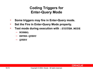 Oracle forms les18 | PPT