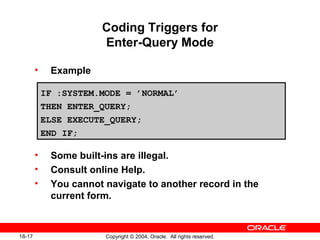 Oracle forms les18 | PPT