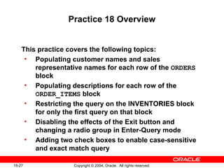 Oracle forms les18 | PPT