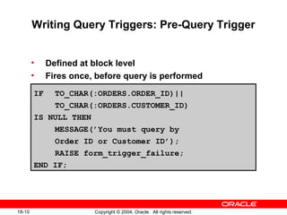 Oracle forms les18 | PPT