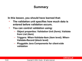 Oracle forms les19 | PPT