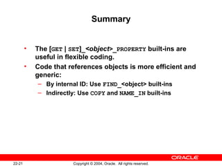 Oracle forms les22 | PPT