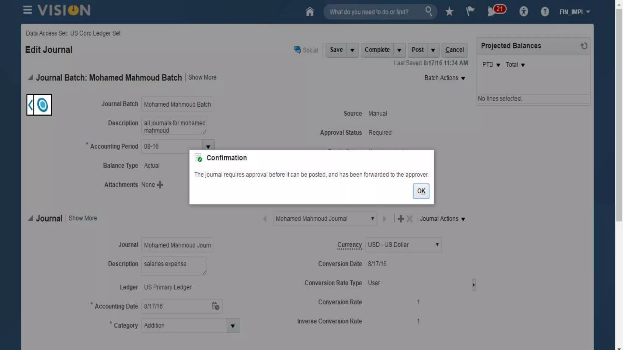 Oracle fusion general ledger-enter journal-manual | PPTX