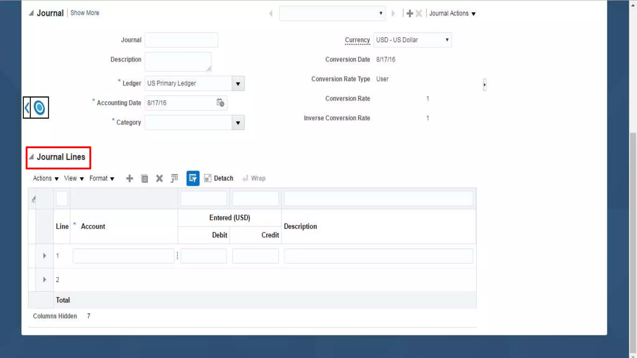 Oracle fusion general ledger-enter journal-manual | PPTX