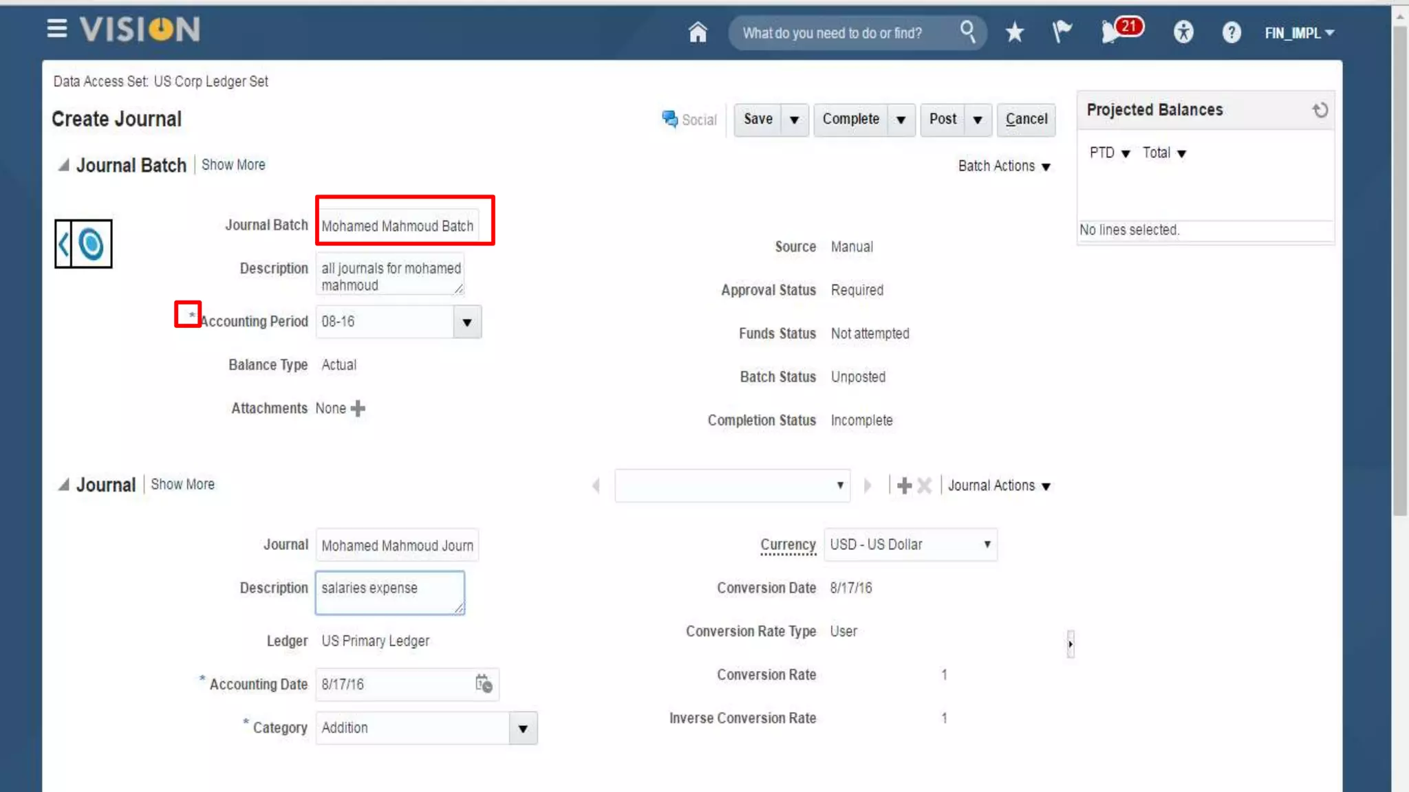 Oracle fusion general ledger-enter journal-manual | PPTX