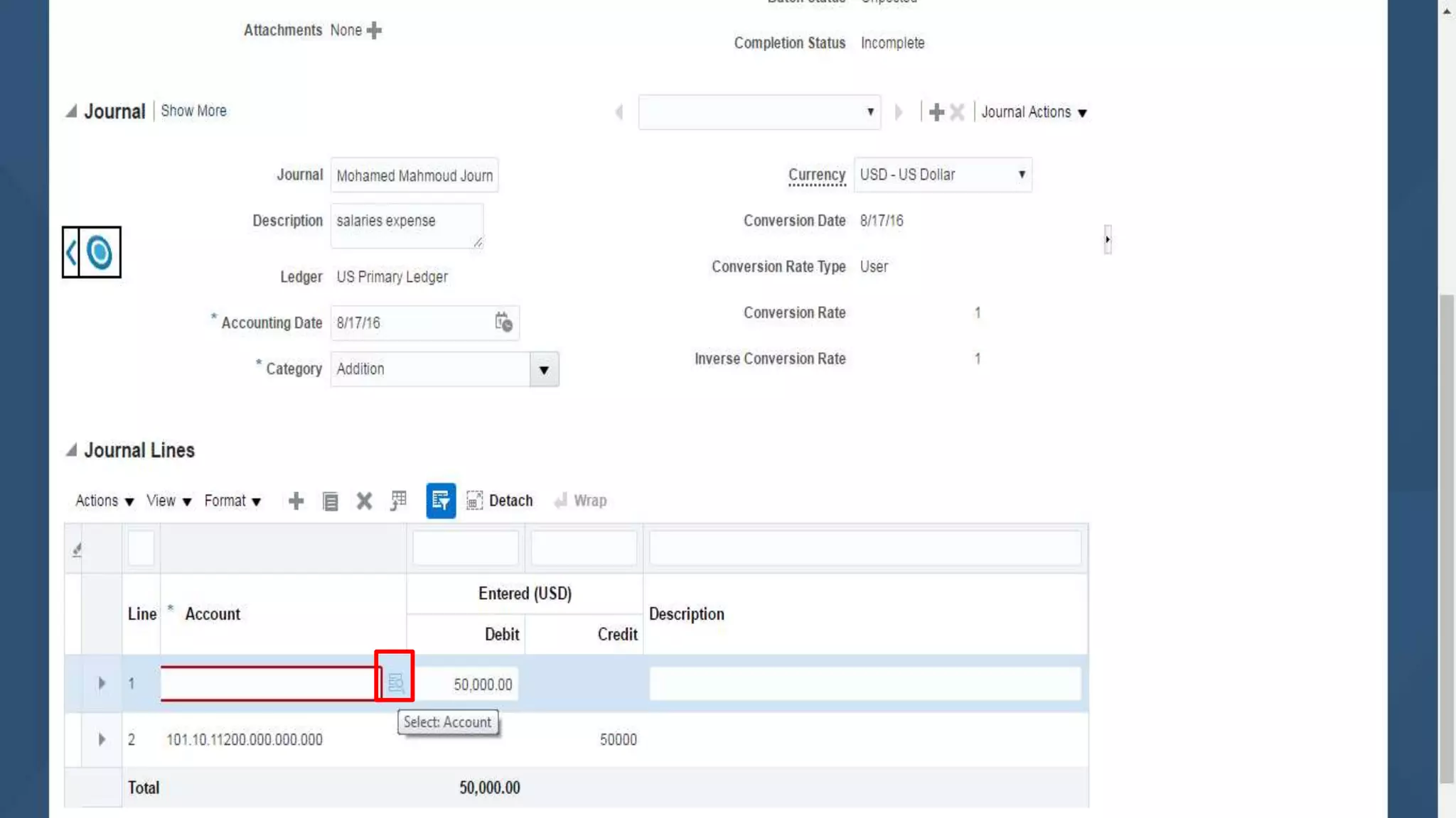 Oracle fusion general ledger-enter journal-manual | PPTX