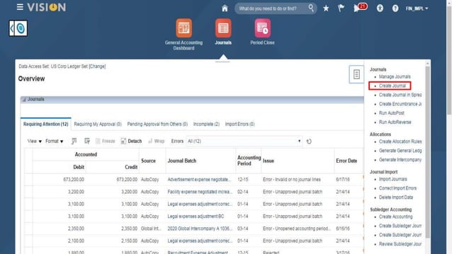 Oracle fusion general ledger-enter journal-manual | PPTX