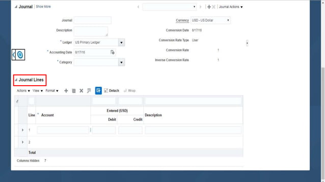 Oracle fusion general ledger-enter journal-manual | PPTX