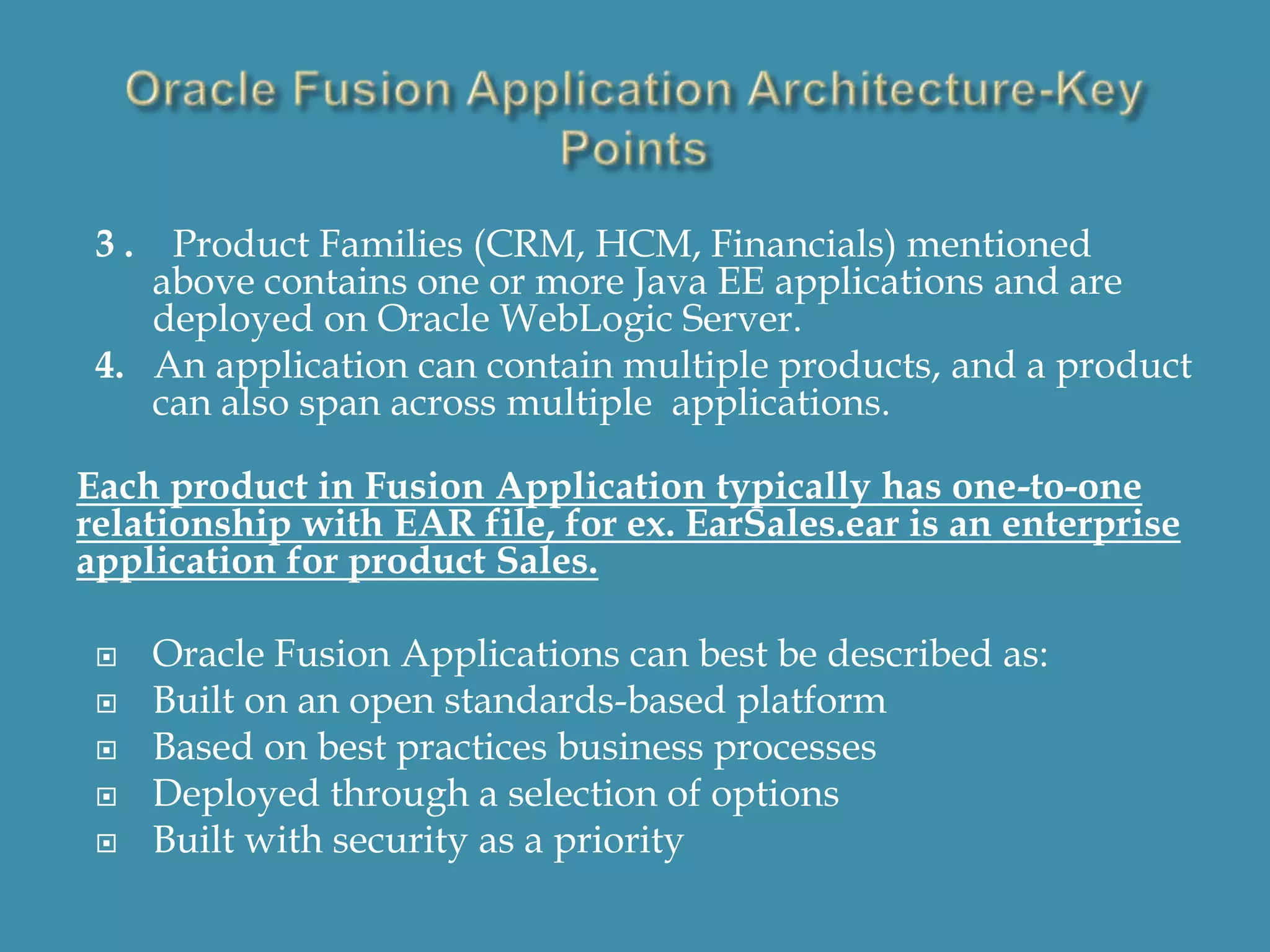 Oracle Fusion Architecture | PPTX